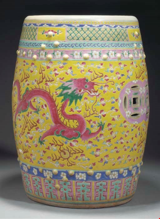 A famille rose barrel-shaped garden seat, 19th century | Christie's