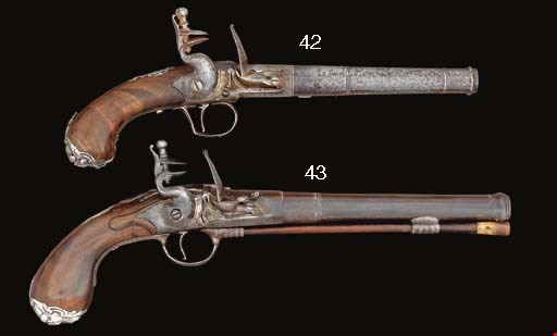 A FLINTLOCK TURN-OFF PISTOL BY (JOSEPH) CLARKSON, LONDON , CIRCA 1730 ...