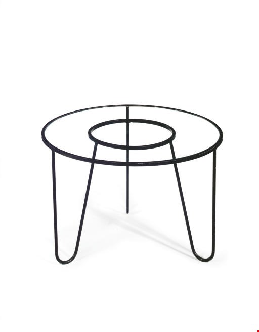 MATHIEU MATEGOT (1910-2001) , 'BELLEVUE' A PAINTED METAL AND GLASS SIDE ...