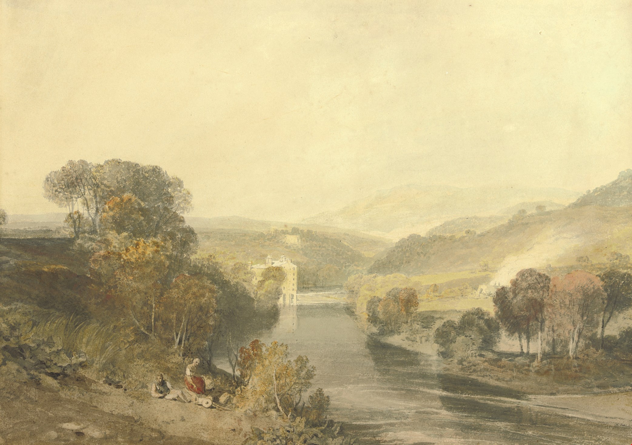 Joseph Mallord William Turner, R.A. (1775-1851) , Addingham Mill on the ...