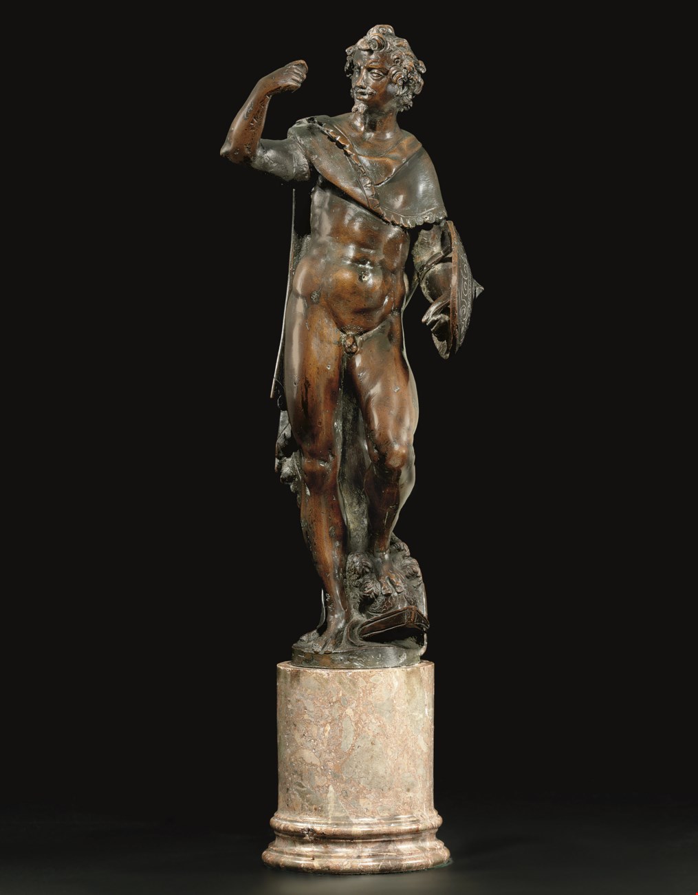 A BRONZE FIGURE OF MARS