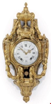 A LOUIS XVI ORMOLU STRIKING CARTEL CLOCK , BUZOT, PARIS. LAST QUARTER ...