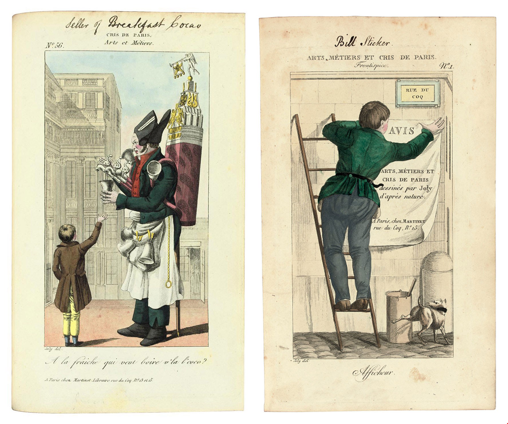 JOLY, Adrien (1772-1839). Arts, Métiers et Cris de Paris par Joly d ...