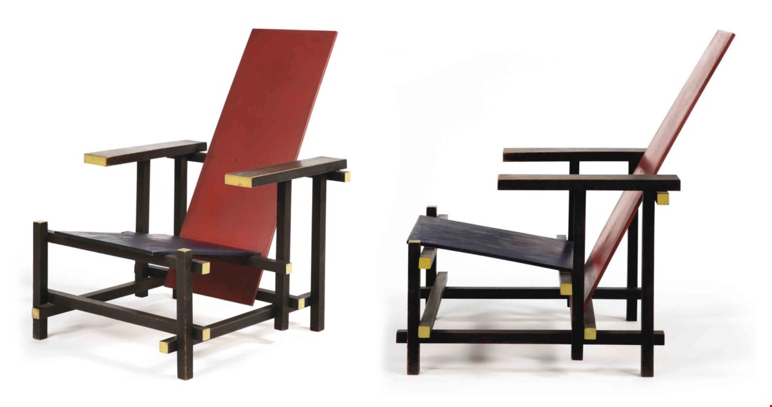 THE RED AND BLUE CHAIR , DESIGNED BY G. TH. RIETVELD IN 1918, EXECUTED ...