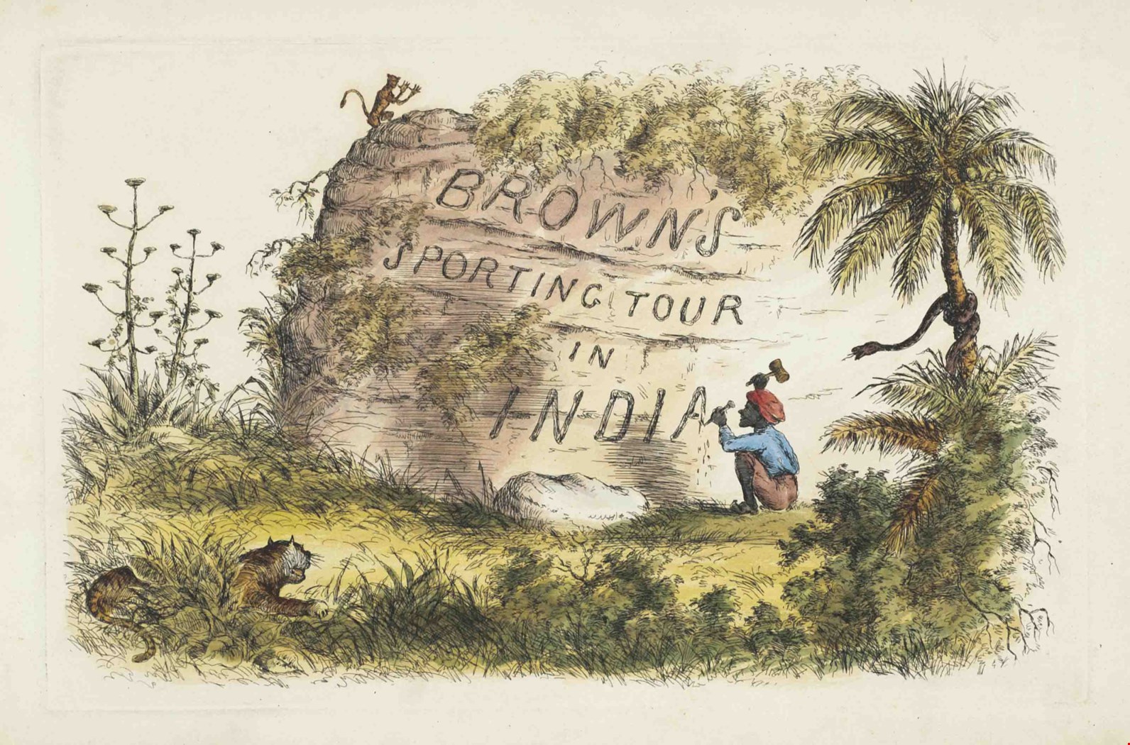 HUNT, William Shapter. Brown's Sporting Tour in India. A Pictorial ...