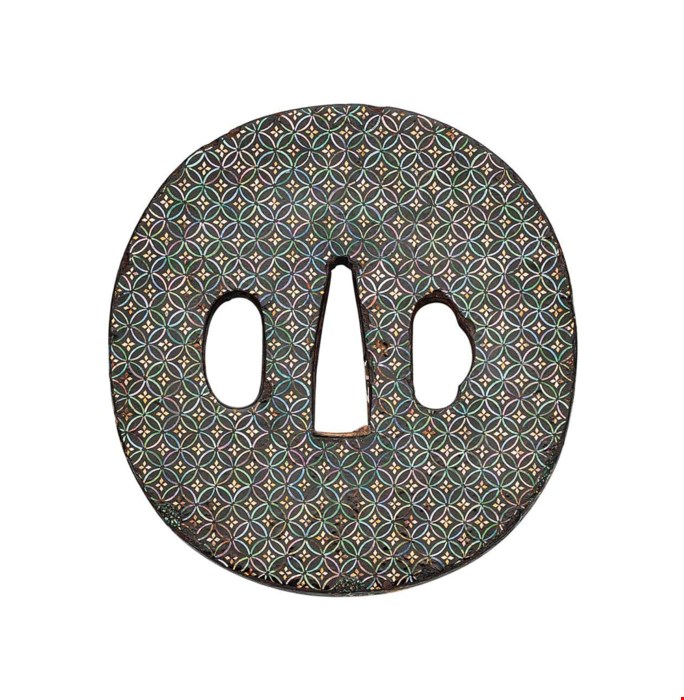 An Oval Iron Tsuba , EDO PERIOD (19TH CENTURY) | Christie's