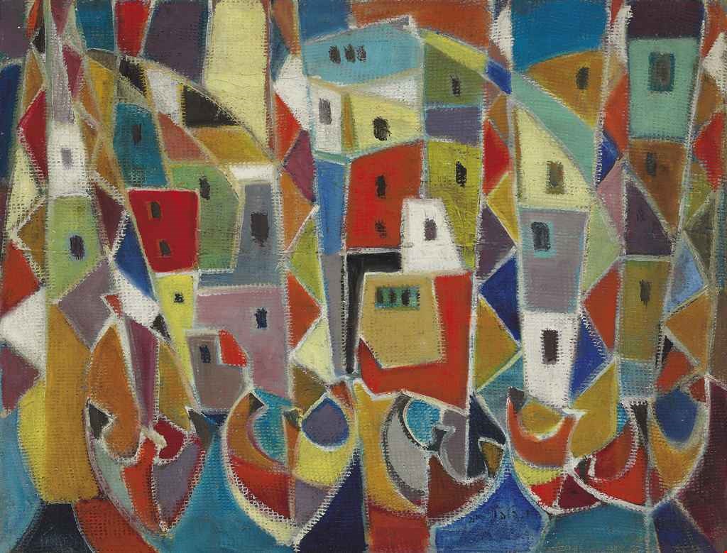 Menachem Helholz-or (b. 1911) , Geometric Harbor | Christie's