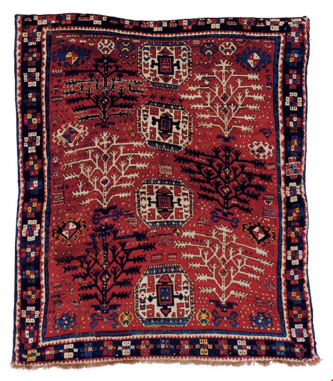 A TREE KAZAK RUG , SOUTHWEST CAUCASUS, THIRD QUARTER 19TH CENTURY ...