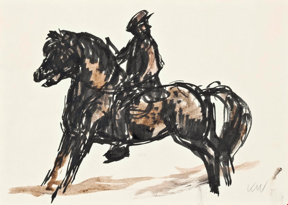 Sir Kyffin Williams, R.A. (1918-2006) , Farmer on a Cob | Christie's