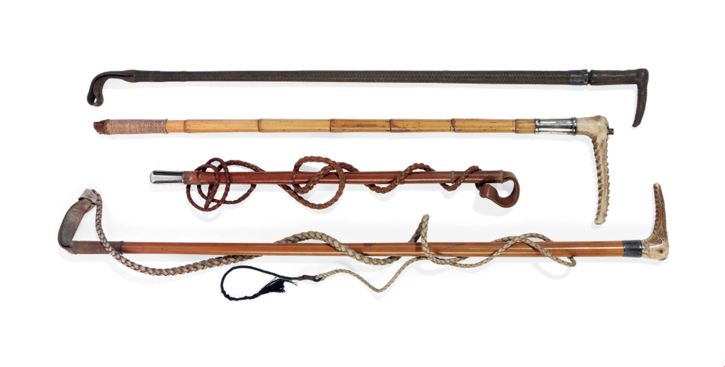 THE SIXTH EARL OF HAREWOOD'S SILVER-MOUNTED HUNTING WHIP