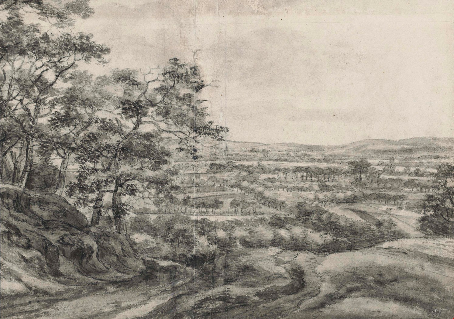 Anthonie Waterloo (Lille 1609/10-1690 Utrecht) , View of an extensive ...