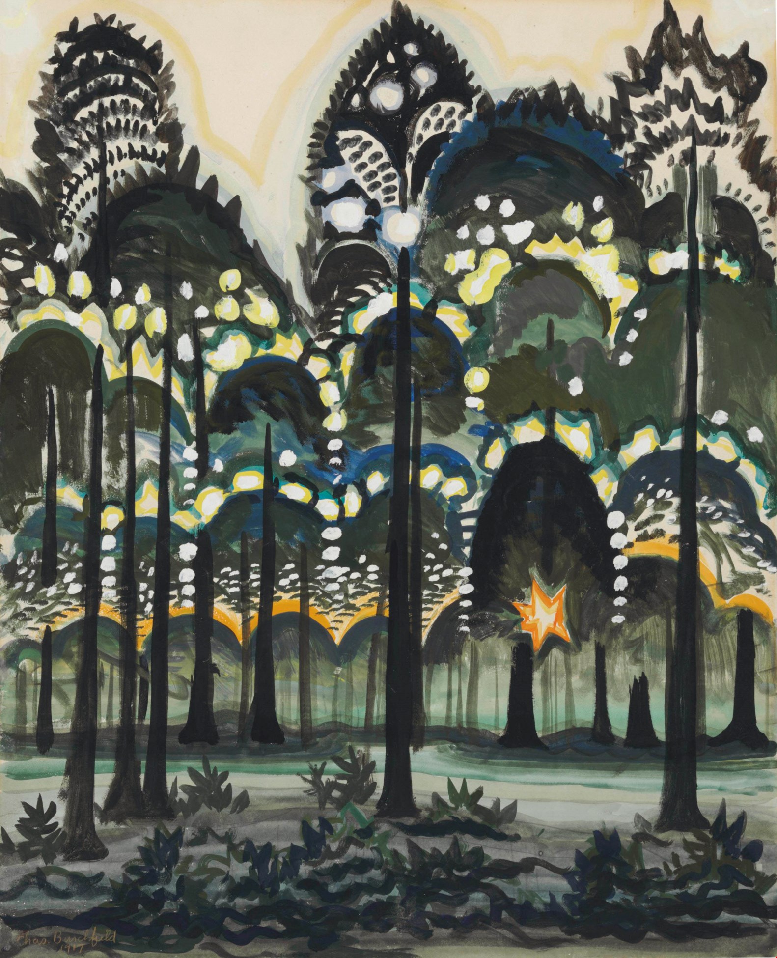 Charles Ephraim Burchfield (1893-1967) , Sunrise in the Forest | Christie's