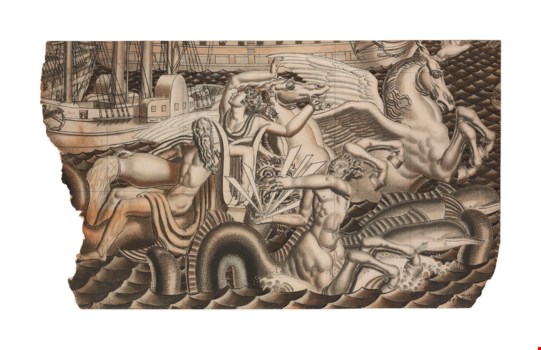 JEAN DUPAS (1882-1964) , STUDY FOR THE 'CHARIOT OF POSEIDON' MURAL ...