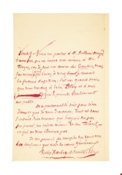 BARBEY D'AUREVILLY, Jules Amédée (1808-1889). Lettre autographe signée ...