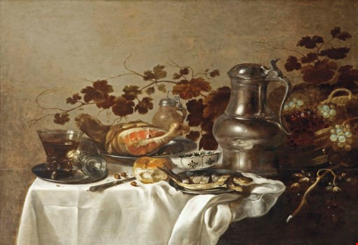 Roelof Koets I (Haarlem 1592/3-1654/5) , A silver plate with two ...