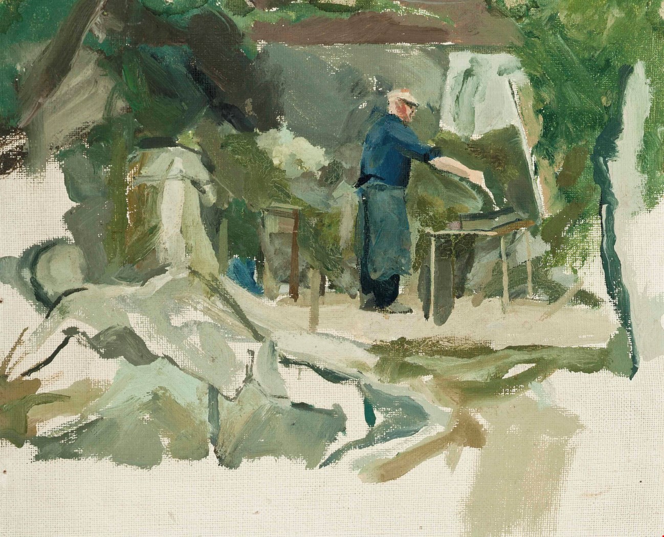 Michael Andrews (1928-1995) , Painter at work | Christie's