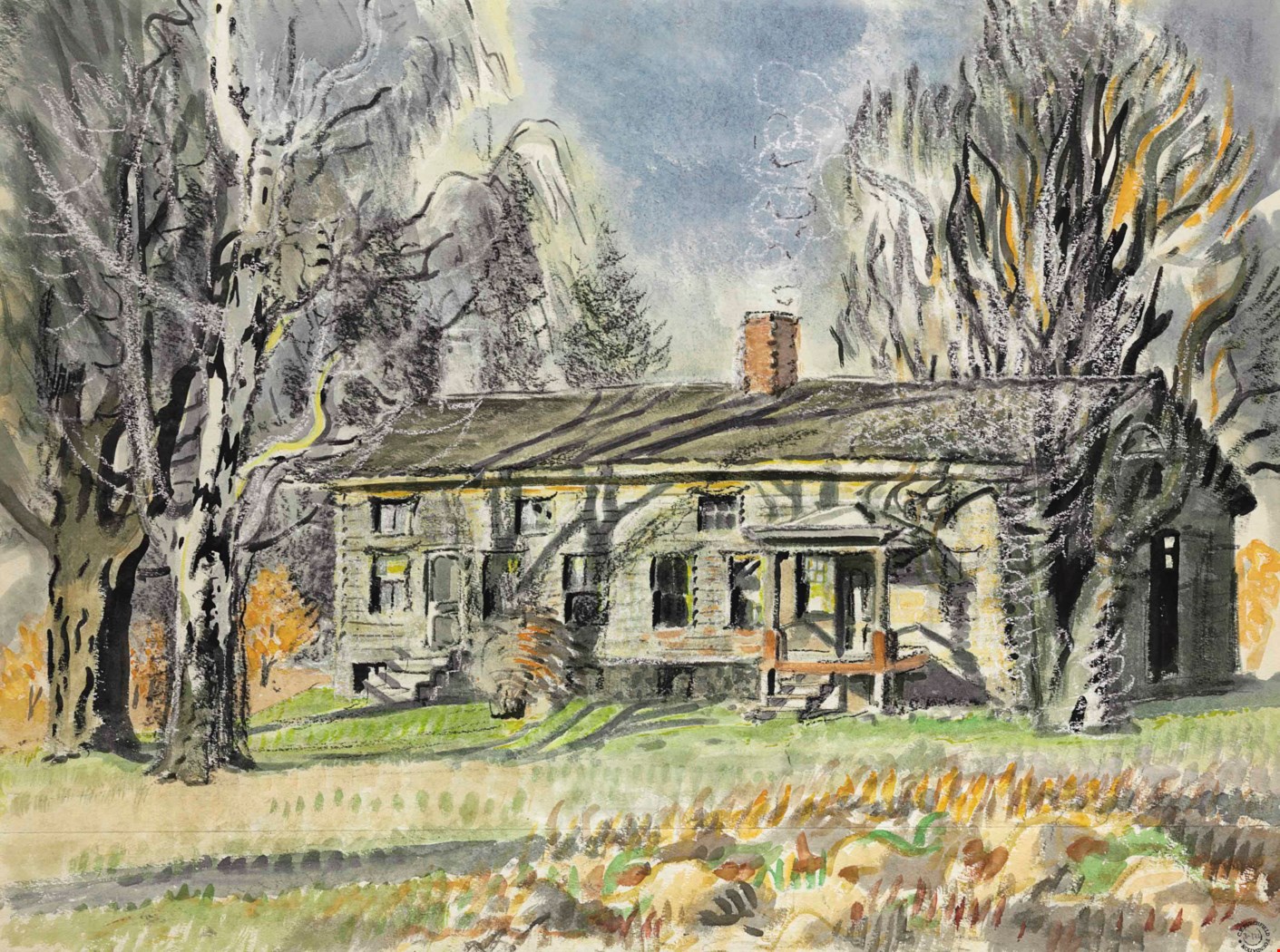 Charles Ephraim Burchfield (1893-1967) , Long House, North of Wyoming ...
