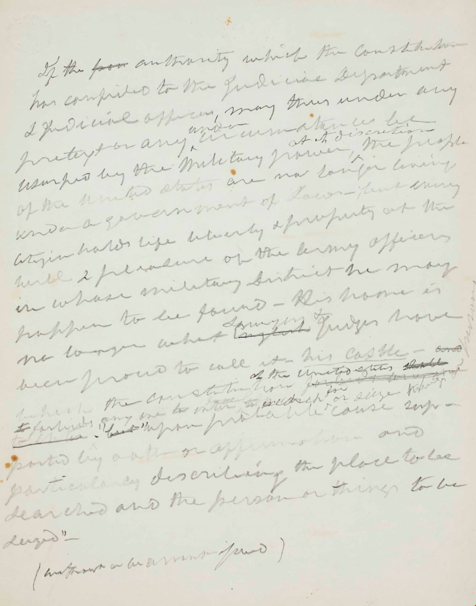 TANEY, Roger B. (1777-1864), Chief Justice. Autograph manuscript ...