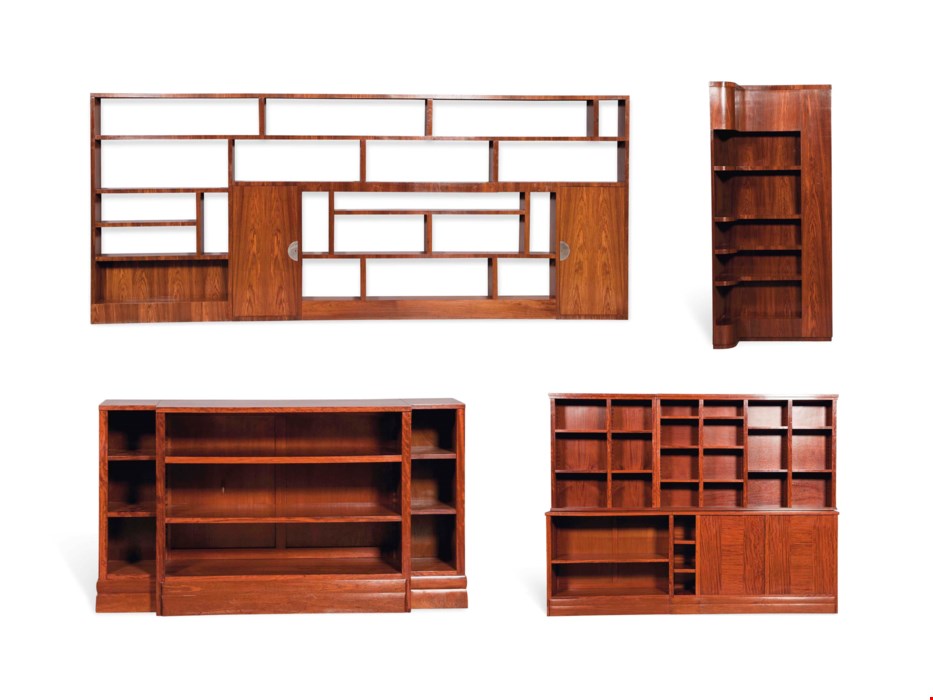 PIERRE CHAREAU (1883-1950) , BIBLIOTHÈQUE À ÉLÉMENTS VARIABLES, VERS ...