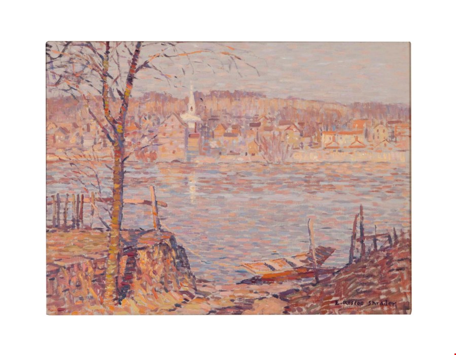 Edwin Roscoe Shrader (American, 1878-1960) , River Shore City View ...