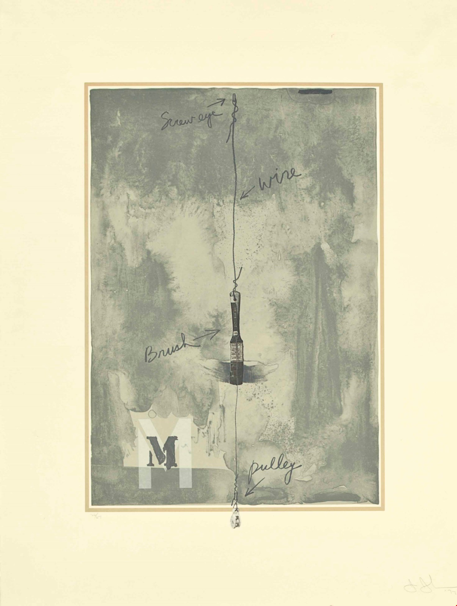 JASPER JOHNS (b. 1930) , "M" | Christie's