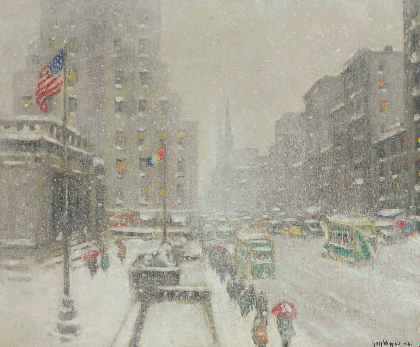 Guy Carleton Wiggins (1883-1962), At the Library, Winter | Christie's