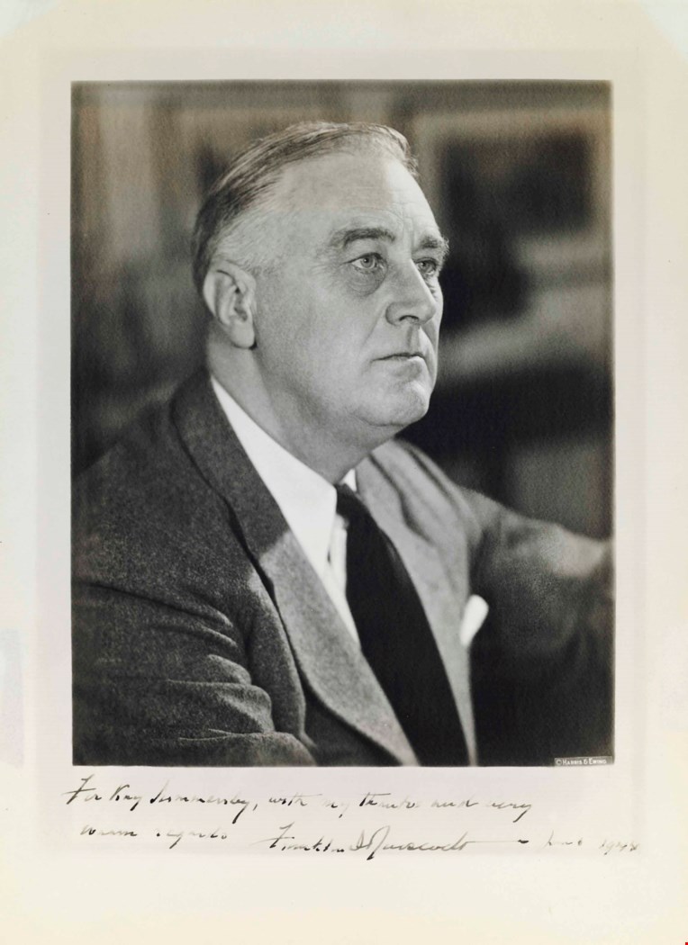 ROOSEVELT, Franklin D. Photographic portrait, by Harris & Ewing, signed ...