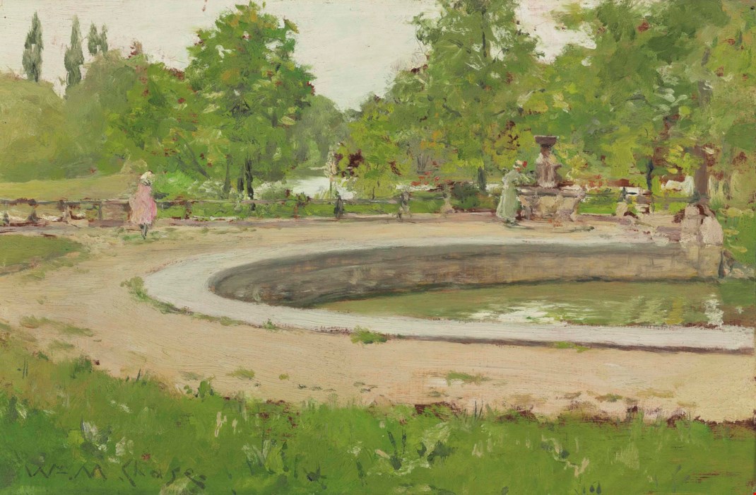 William Merritt Chase (1849-1916) , A Water Fountain in Prospect Park ...