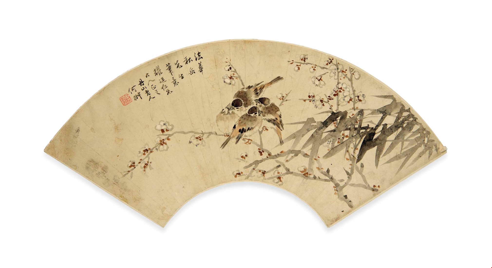 HE CHONG (1807-1883), THREE SPARROWS | Christie's