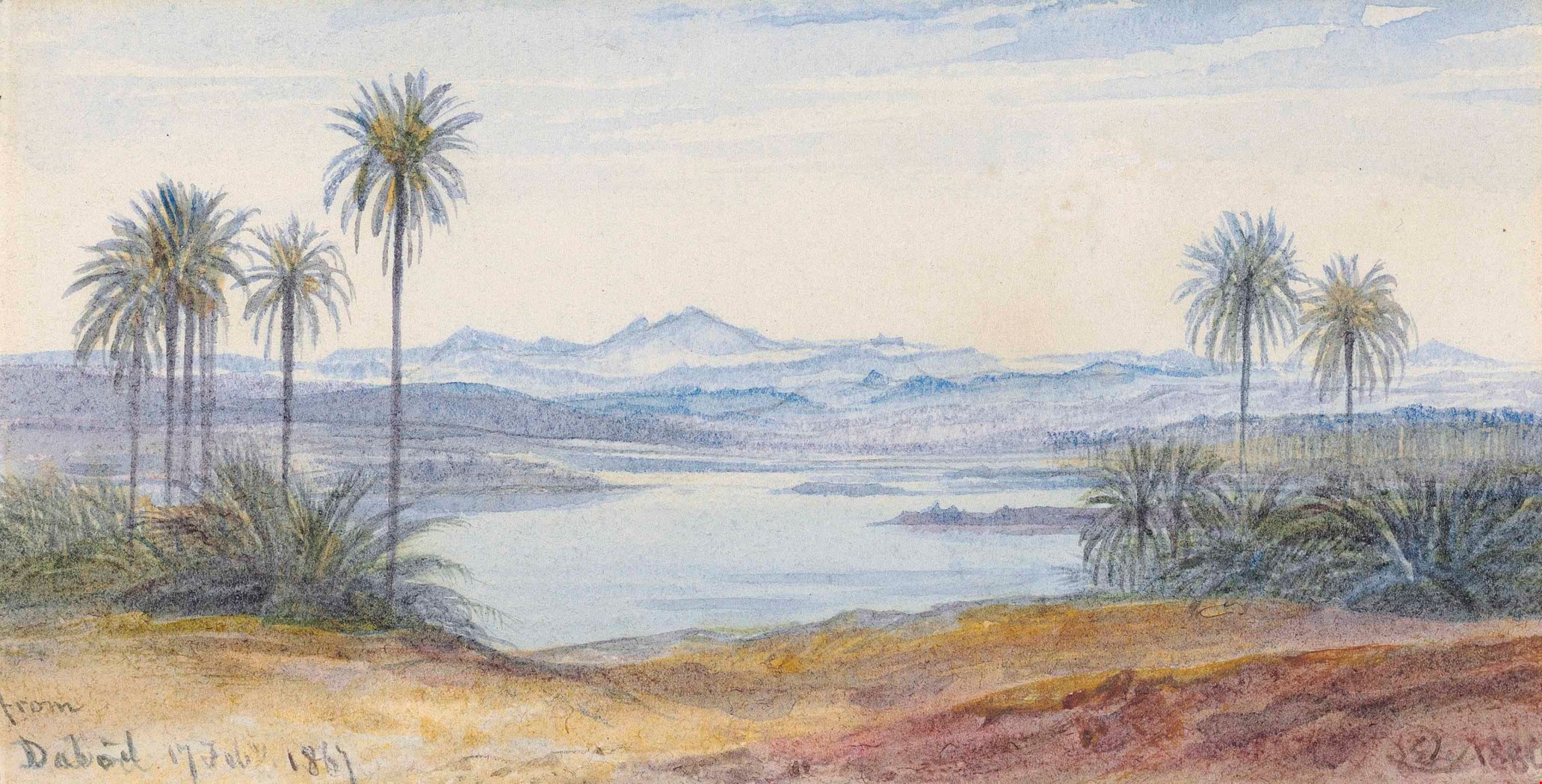 Edward Lear (London 1812-1888 San Remo), View from Dabod, looking south ...