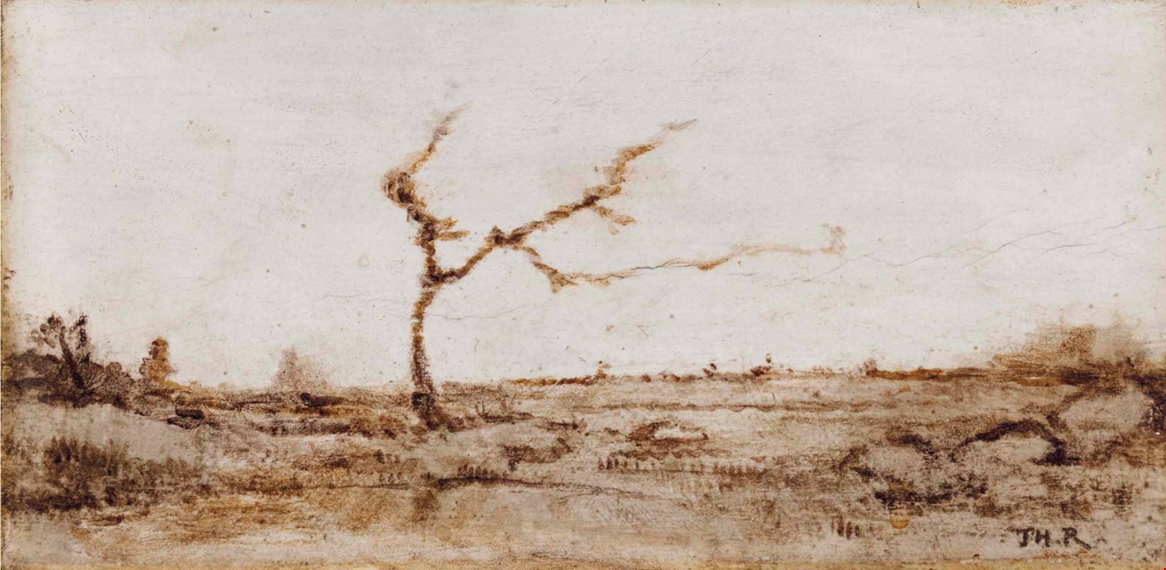 Théodore Rousseau (French, 1812-1867), Solitary tree in the forest of ...