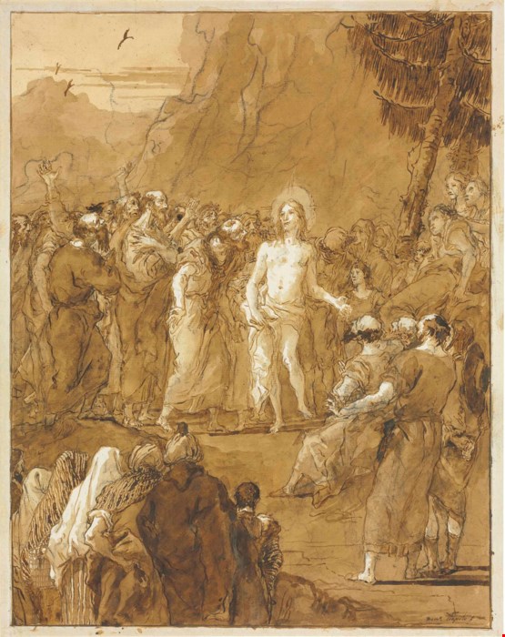 Giovanni Domenico Tiepolo (Venice 1727-1804), Christ appears to His ...