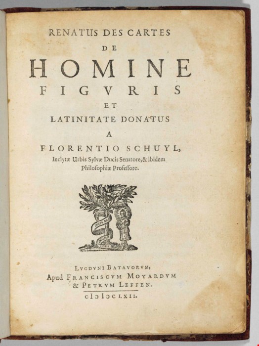 DESCARTES, René (1596-1650). De homine figuris. Translated from French ...