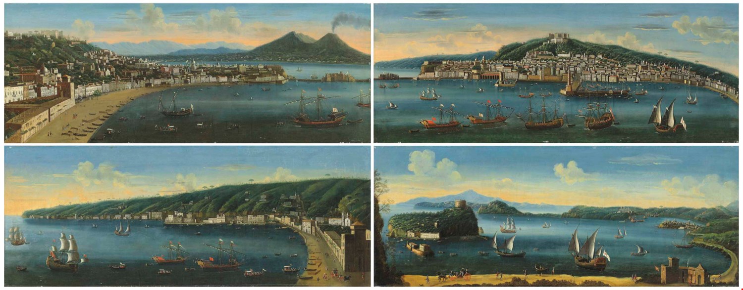 Tommaso Ruiz (active Naples, 18th century), A set of four views of ...