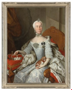 German School, 18th Century, Portrait of a lady, possibly the Infanta ...