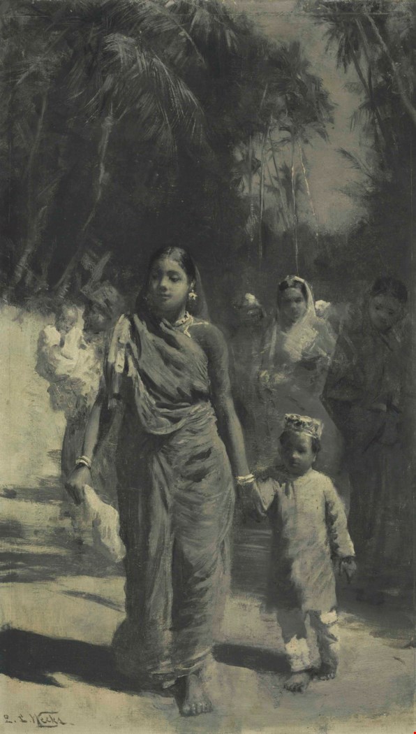 Edwin Lord Weeks (American, 1849-1903), Bombay Women and Children out ...