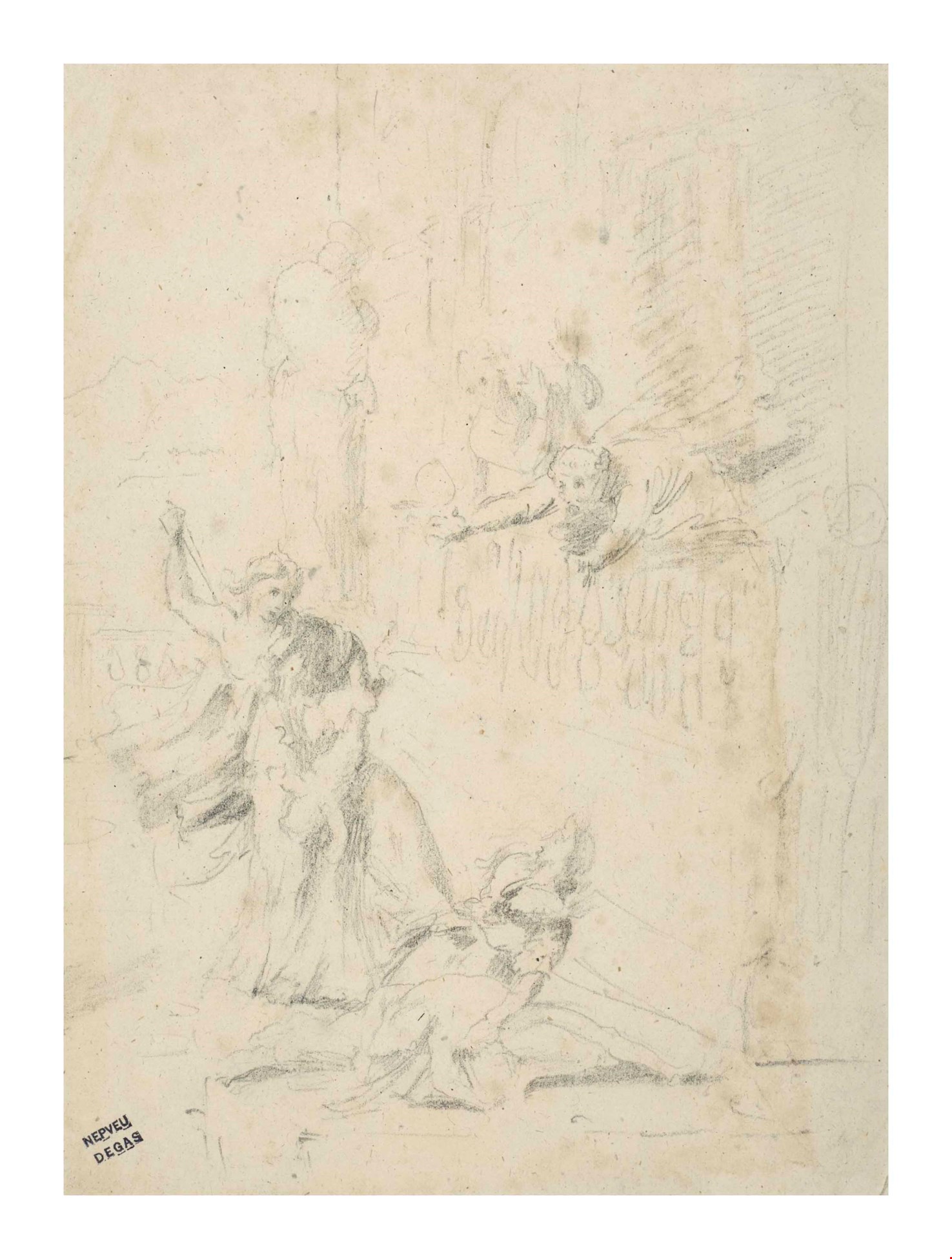 Edgar Degas (1834-1917), Étude d'après Nicolas Poussin, "Médée tuant ...