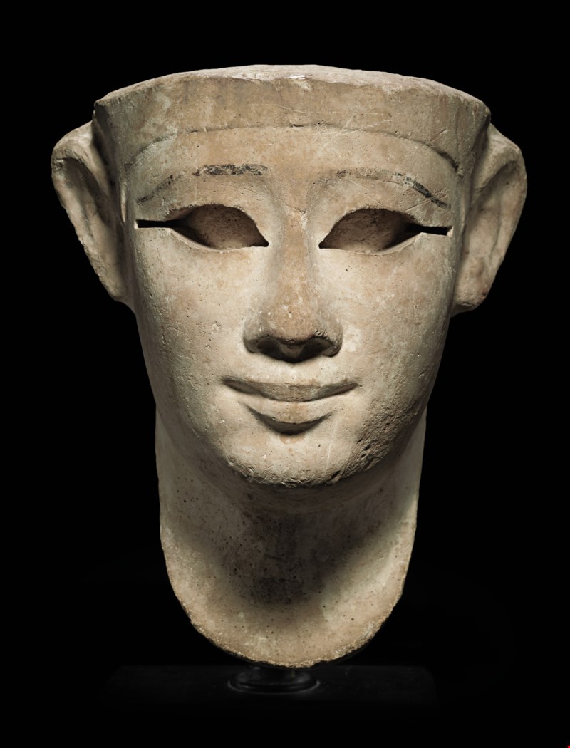 AN EGYPTIAN PLASTER SCULPTOR'S MODEL OF A PHARAOH, 30TH DYNASTY-EARLY ...