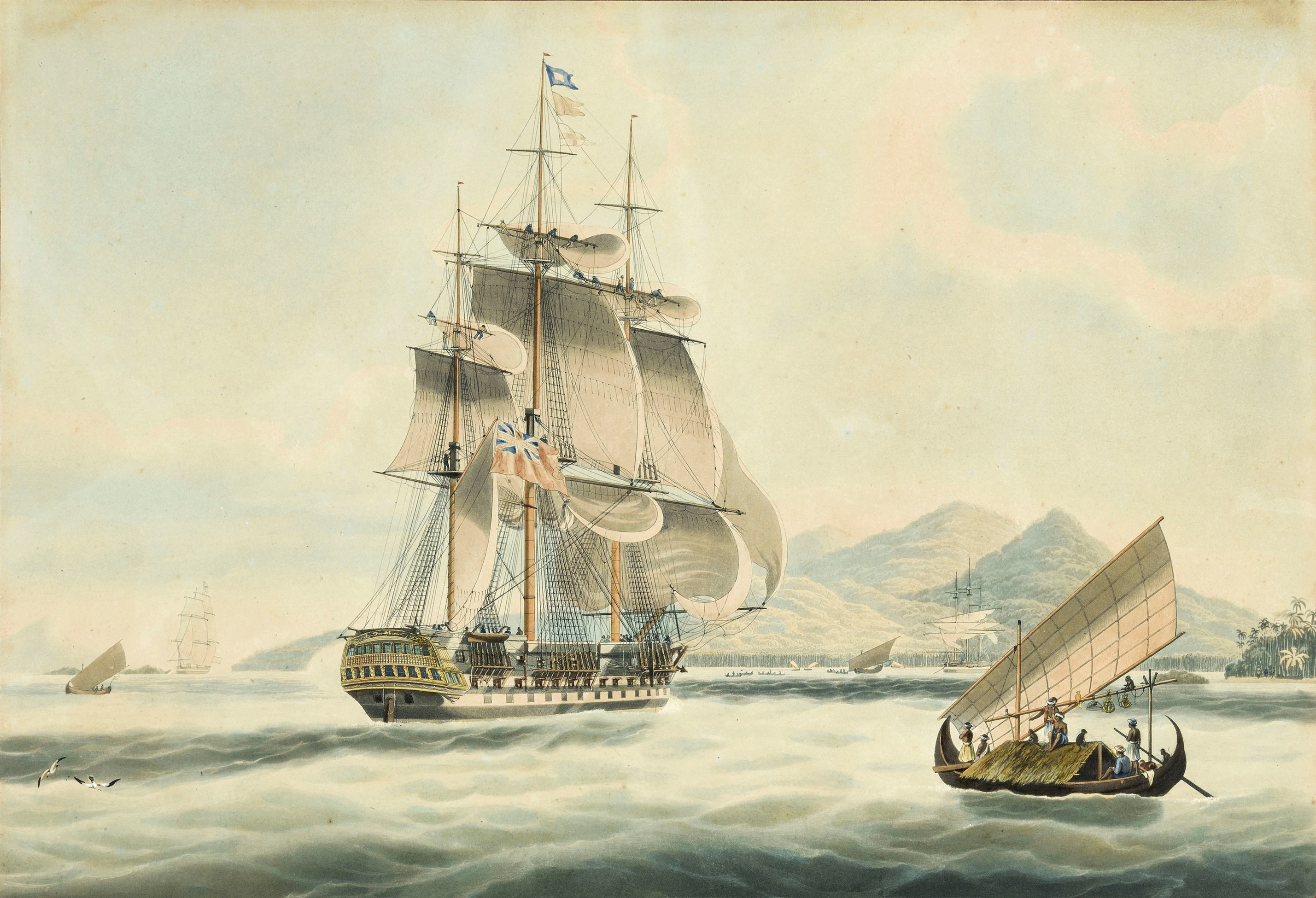 After William John Huggins, The H.C.S. Sir David Scott, Captn. D.I.Ward ...