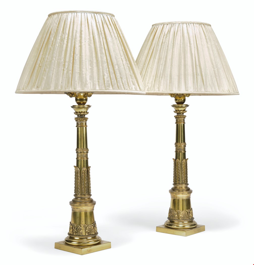 A PAIR OF GILT-BRASS 'CAVENDISH' TABLE LAMPS, BY ROBERT KIME LTD ...