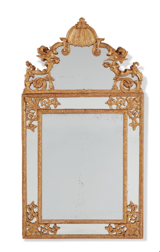 MIROIR DE STYLE REGENCE, COMPOSE D'ELEMENTS ANCIENS | Christie's