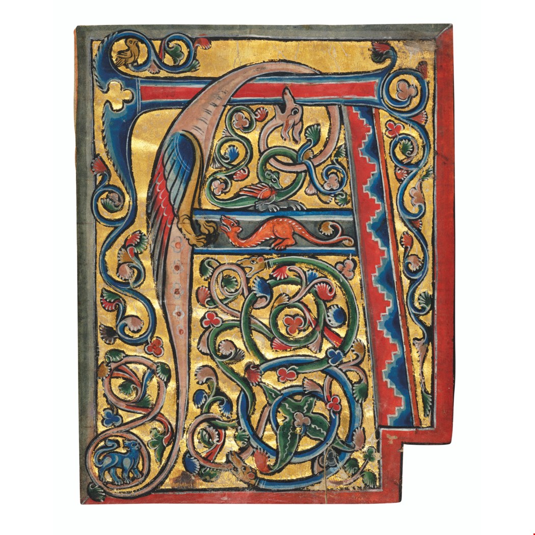 Anonymous central European artist, Zoomorphic Dragon, an illuminated ...