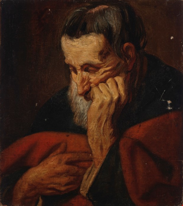 JACOB JORDAENS (ANTWERP 1593-1678), Head of a bearded man, possibly an ...