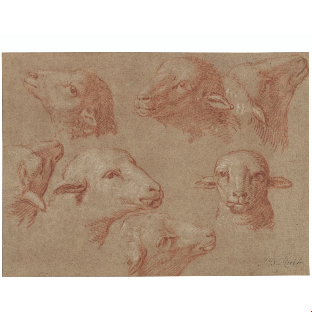 JEAN-BAPTISTE-MARIE HUET (PARIS 1745-1811), Seven head studies of a ...