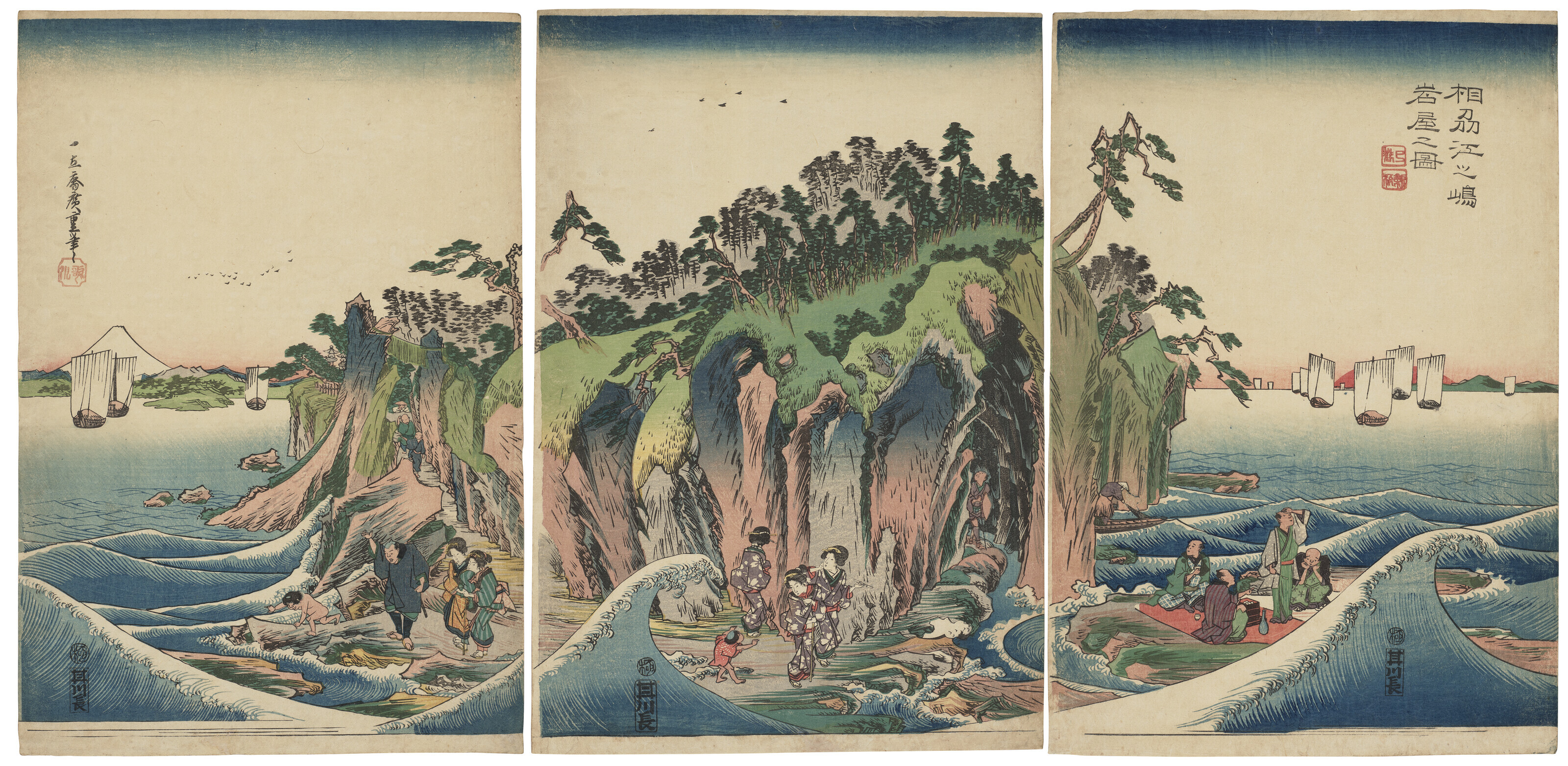 saruhashi bridge hiroshige