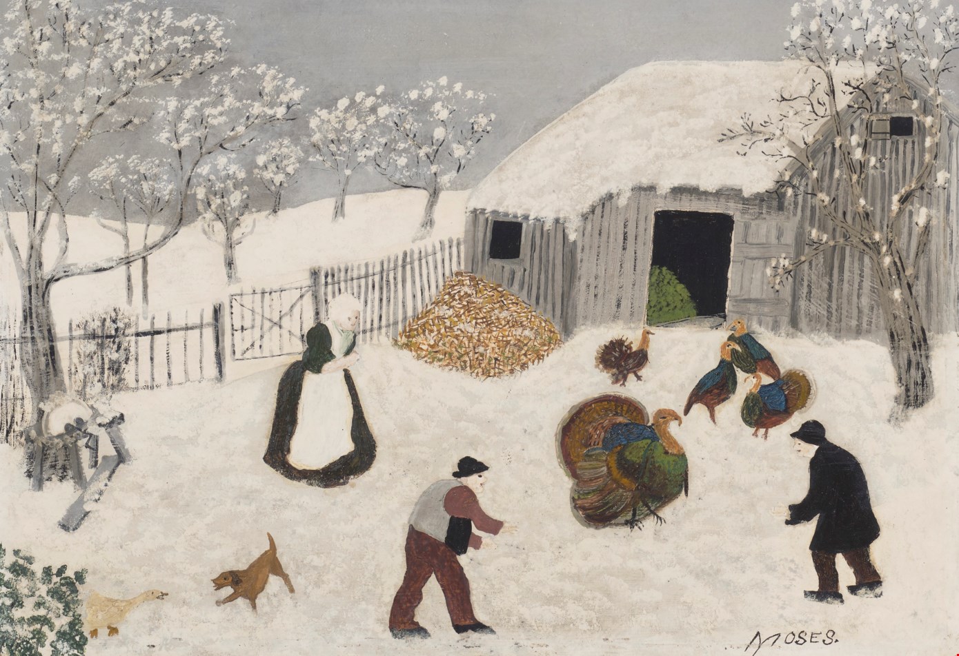 ANNA MARY ROBERTSON 'GRANDMA' MOSES (1860-1961), That a Fine Turkey ...