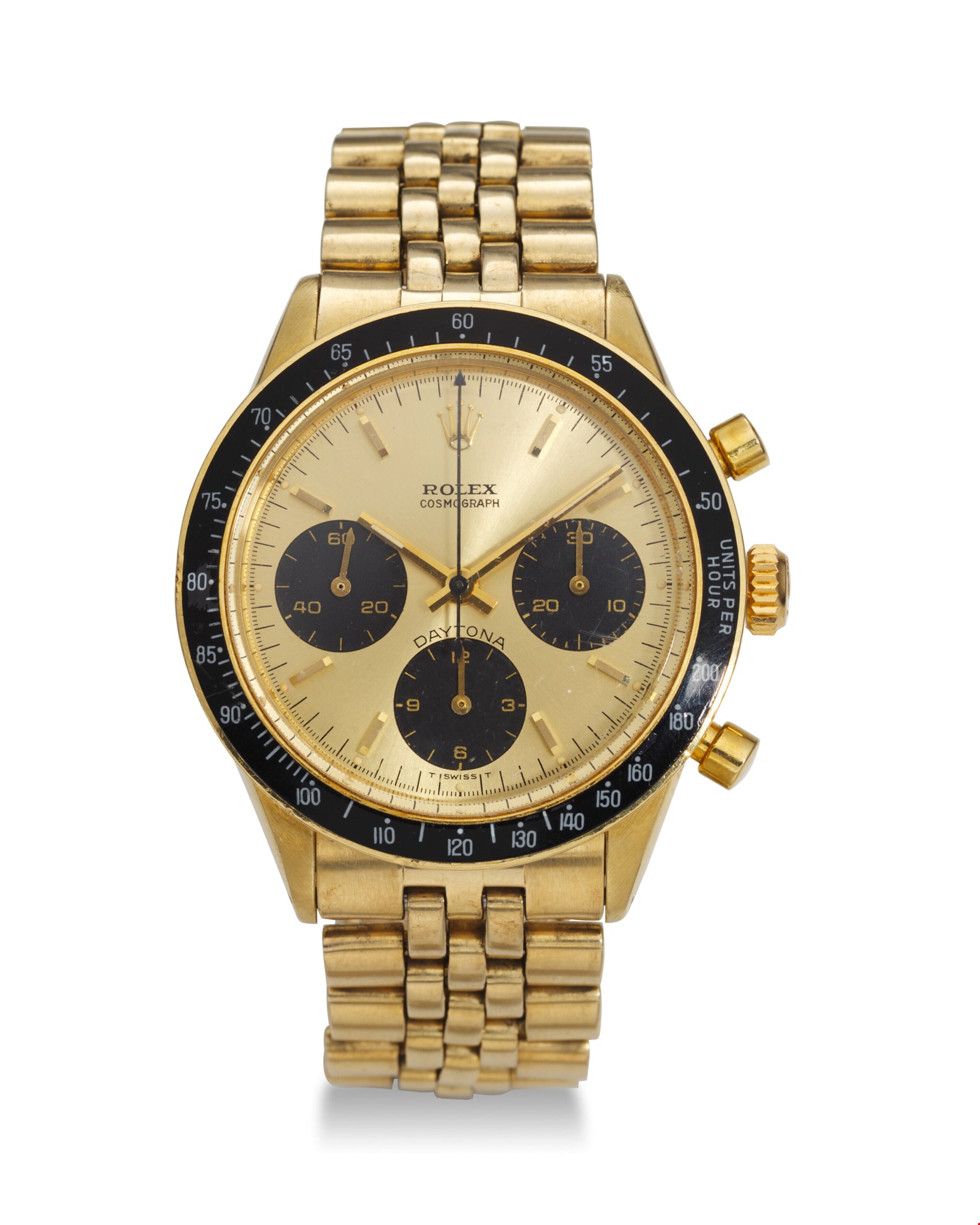ROLEX, REF. 6264, DAYTONA, A VERY FINE AND RARE 14K YELLOW GOLD ...
