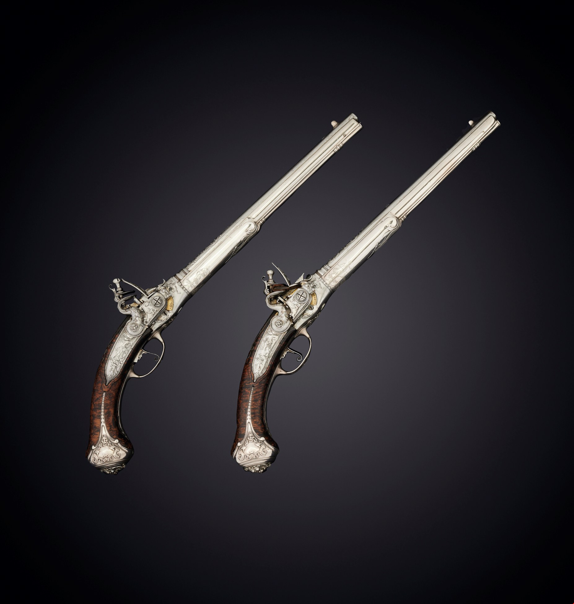 AN EXTREMELY FINE & IMPORTANT PAIR OF ITALIAN LORENZONI SYSTEM SILVER ...