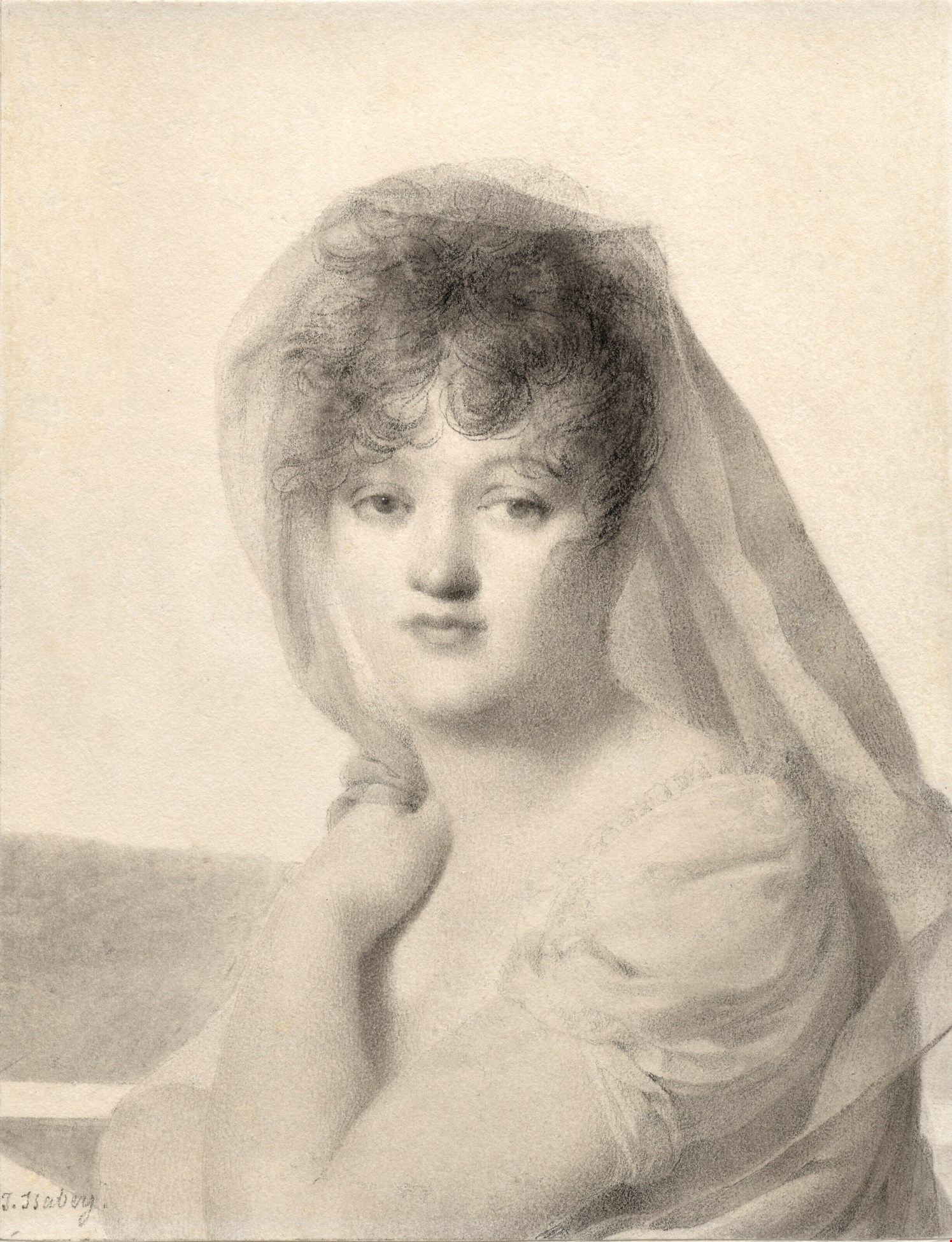 JEAN-BAPTISTE ISABEY (NANCY 1767-1855 PARIS), Portrait de femme au ...