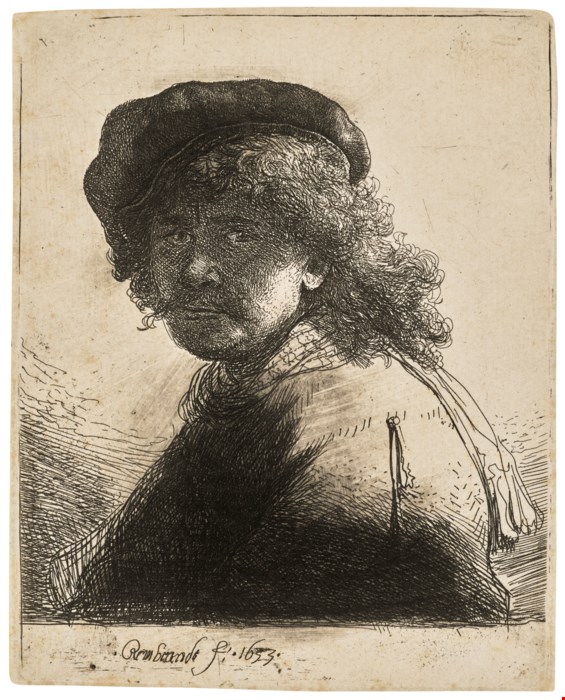 REMBRANDT HARMENSZ. VAN RIJN (1606-1669), Self-Portrait in a Cap and ...